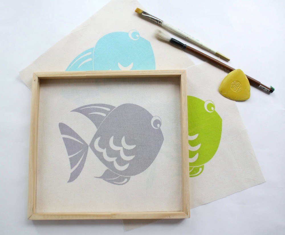 Baby Room Decor - Screen Printed Fish, Set Of 3 on Luulla